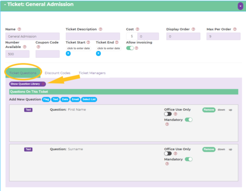 Event Ticket Types - Tickets.org.au